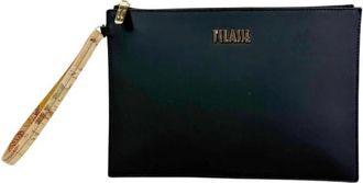 Alviero Martini 1A Classe Femme, Sacs, Noir, Taille: ONE Size Geo Harmonia Clutch Piatta Polsiera