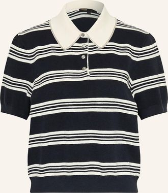 Maje Strick-Poloshirt Mit Schmucksteinen weiss