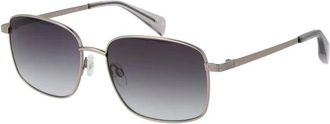 Ted Baker unisex, Accessoires, Gris, Taille: ONE Size Lunettes de soleil &agrave; monture m&eacute;tallique avec protection UV