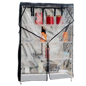 Generico Trennregal für Lagerräume, Schutz für Unteraufträge, Speisekammer, wetterfest, rostfrei, mit Reißverschluss, ideal für Küche, Bad, Schrank, zu Hause, 