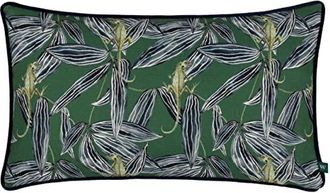 furn. Wylder Tropics Ebon Wilds Nkiru Tropical Piped Feder gef&uuml;lltes Kissen