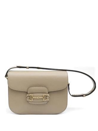 Gucci Hobo Bags - Structured Shoulder Bag With Gold-Tone Horsebit De - Gr. unisize - in Gr&uuml;n - f&uuml;r Damen