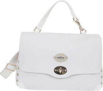 Zanellato Femme, Sacs, Blanc, Taille: ONE Size Sac en cuir nubuck &agrave; effet &eacute;cailles