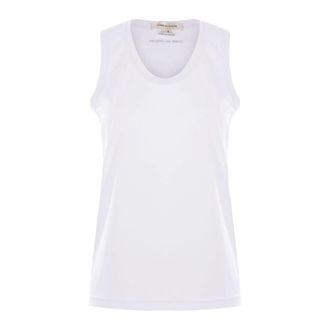 Comme Des Gar&ccedil;ons Logo Jersey Tank Top - - Tops - Damen - Wei&szlig; - L
