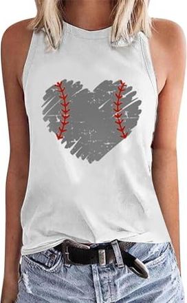 Generic Débardeur basique pour femme - Camisole dété - Col rond - Imprimé « Be Your Own Sunshine » - Sans manches - Décontracté, blanc, L