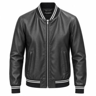 Dolce & Gabbana Bomberjacke aus Kunstleder - - Jackets - Herren - Schwarzk - L