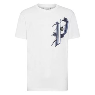 Philipp Plein T-Shirt Rundhals - - Tops - Herren - Wei&szlig; - 3XL