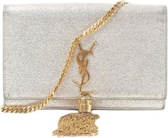 Saint Laurent Sac bandouli&egrave;re Kate petit mod&egrave;le Pre-owned - Femme - Pre-owned - Blanc - Taille: ONE Size