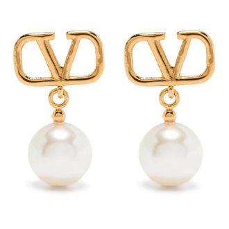 Valentino Garavani Femme, Accessoires, Jaune, Taille: ONE Size VLogo Signature Earrings