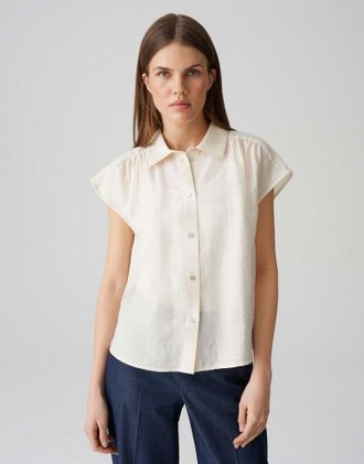 OPUS Satinbluse FAIRI Loose mit femininen Raffungen