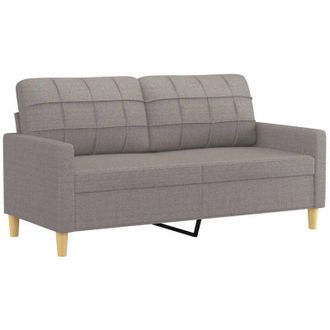 vidaXL 2-Sitzer-Sofa Taupe 140 cm Stoff - Vidaxl