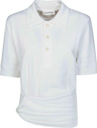Victoria Beckham Poloshirt - Wei&szlig;