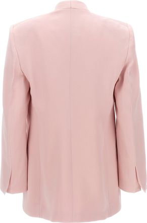 Victoria Beckham Single-Breasted Viscose Blend Blazer - Pink