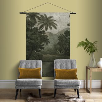 Art for the Home home24 Wandteppich Dschungel Material: Papier Muster: Grafisch Violett 100 x 150 x 0cm