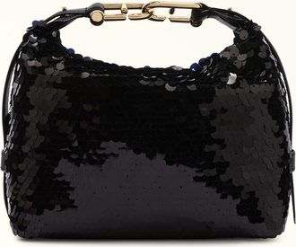 Furla Tonie Mini-tasche Nero Schwarz Paillettenstoff Damen