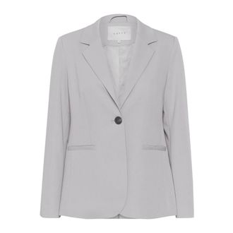 Kaffe Grauer Melange-Blazer mit klassischem Kragen - - Jackets - Damen - Grau - XS