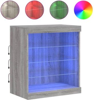 Les Tendances Buffet avec lumières LED sonoma gris 60,5x37x67