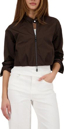 Monari Kurzjacke braun,Casual,Polyester,Unifarben,Stehkragen,Lang,Regular Fit