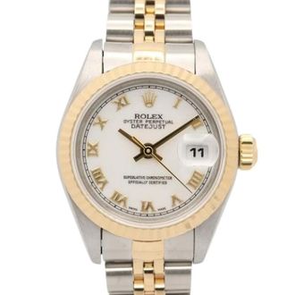 Rolex Pre-owned Lady-Datejust 69173 Montre-bracelet - Femme - Pre-owned - Blanc - Taille: ONE Size