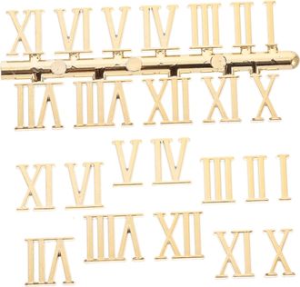 Angoily 5 Sätze Kreative Wanduhr Ziffern Der Wanduhr Römische Nummer Glocke Ziffer Für Ersatznummern Für DIY Römische Zahl Zahlen Für Römische en Plastik Gold