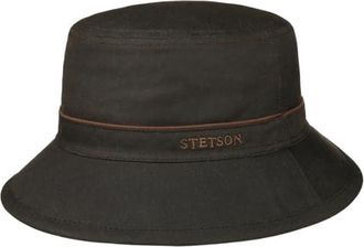 Stetson Chapeau Avasun Waxed Cotton Bucket Homme - de Soleil en Coton DEte Automne-Hiver Hiver - XL (60-61 cm) Marron Fonce