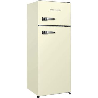 Respekta K&uuml;hlschrank freistehend 170 Liter 4 Gefrierfach Retro 144 cm creme Respekta