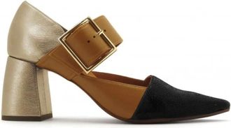 Chie Mihara Femme, Chaussures, Multicolore, Taille: 37 EU Décolleté en cuir avec bride imprimé lune