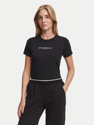 Emporio Armani T-Shirt EW000408 AF27298 UC001 Schwarz Regular Fit