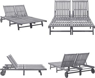 vidaXL Vidaxl - Doppel-Sonnenliege Massivholz Akazie - Doppel-Sonnenliege - Gartenliege - Holz-Sonnenliege - Akaziengartenmöbel - Outdoor Möbel - Home &