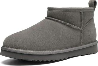 Generic NYSBH Bottes de neige dhiver en fourrure pour femme - Semelle &eacute;paisse - Mini bottes dext&eacute;rieur en daim pelucheux - Bottes en laine moelleuse, Gris 2, 