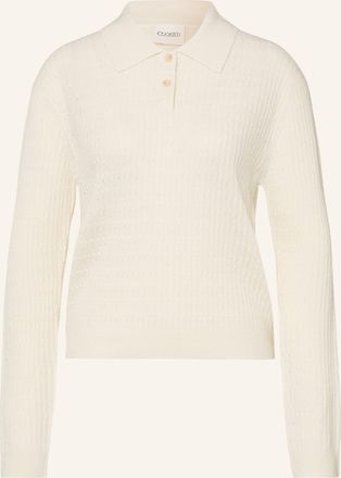 Closed Closed Strick-Poloshirt weiss