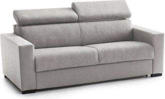 Dmora Festes Sofa Dmicel, 3-Sitzer-Sofa, 100% Made in Italy, Sofa-Wohnzimmer, aus gepolstertem Stoff, mit verstellbaren Kopfst&uuml;tzen und schlanken