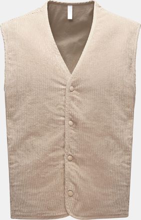 04651/ Herren - Cordweste Oyster beige