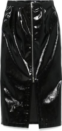 Msgm Midirock aus Lackleder - Schwarz