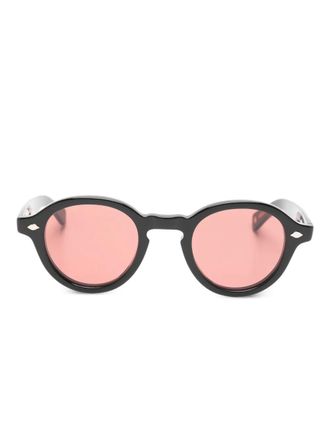 Garrett Leight lunettes de soleil Bibok Flipper &agrave; monture ronde - Noir