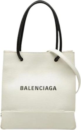 Balenciaga Pre-owned Sac Cabas Logo XXS - Femme - Pre-owned - Blanc - Taille: ONE Size