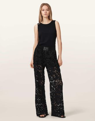 AllSaints Amelie - Pantalon en dentelle - Noir