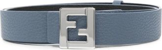 Fendi FF Buckle Grained Leather Belt