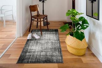 Andiamo Webteppich moderner stilvoller Kurzflor Teppich robust und pflegeleicht aus 100% Polypropylen geeignet für Fußbodenheizung und Saugroboter 67 x 140 cm