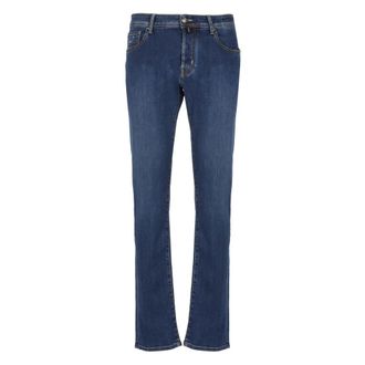 Jacob Cohen Blaue Baumwolljeans mit Logopatch - - Jeans - Herren - Blau - W36