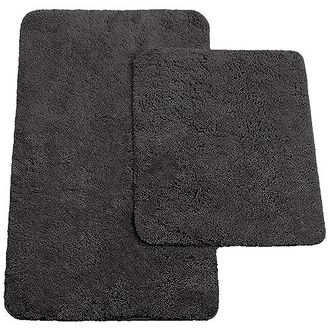 Brandsseller Tapis de Bain Lot de 2 Tapis de Bain Environ 50 x 80 cm Tapis de Toilette Environ 45 x 50 cm antidérapant Lavable - Noir