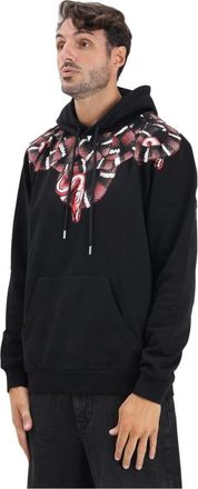 Marcelo Burlon Homme, Sweatshirts et sweats &agrave; capuche, Noir, Taille: 2XL Pulls &agrave; capuche imprim&eacute; serpent