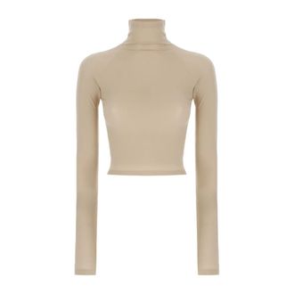 Alaia Rollkragen-Jersey - - Tops - Damen - Beige - S