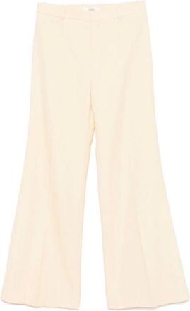 Chlo&eacute; Femme, Pantalons, Blanc, Taille: 38 FR Pantalon Blanc &agrave; Pli Marqu&eacute;
