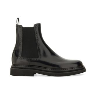 Dolce & Gabbana Chelsea Boots aus geb&uuml;rstetem Kalbsleder - - Shoes - Herren - Schwarzk - 40 EU