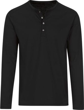 Trigema Herren Langarmshirt mit Knopfleiste