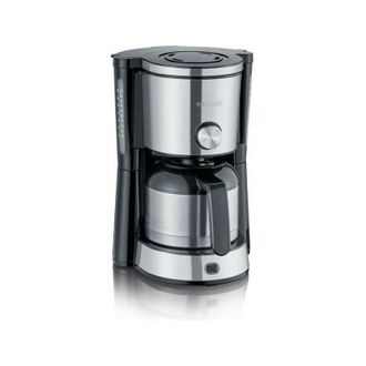 Severin Machine a Cafe - Cafetiere Electrique filtre isotherme Severin KA4845 - 8 tasses - 1 l - 1 000 w - S&eacute;lecteur dar&ocirc;me - Inox/Noir