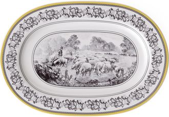 Villeroy & Boch Villeroy und Boch Audun Ferme Platte oval 34 cm, Premium Porzellan