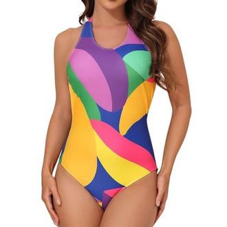 Generic Maillot de bain pour femme athl&eacute;tique &agrave; s&eacute;chage rapide, monokini de plage, dos nu, couleur unie, maillot de bain basique pour les vacances, v&ecirc;tements 