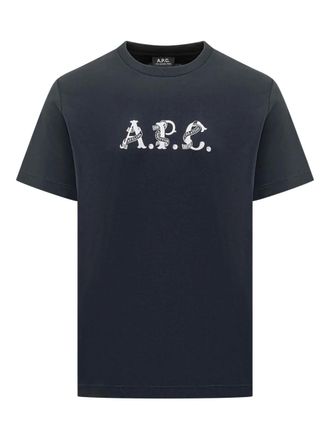A.P.C. t-shirt &agrave; logo - Bleu